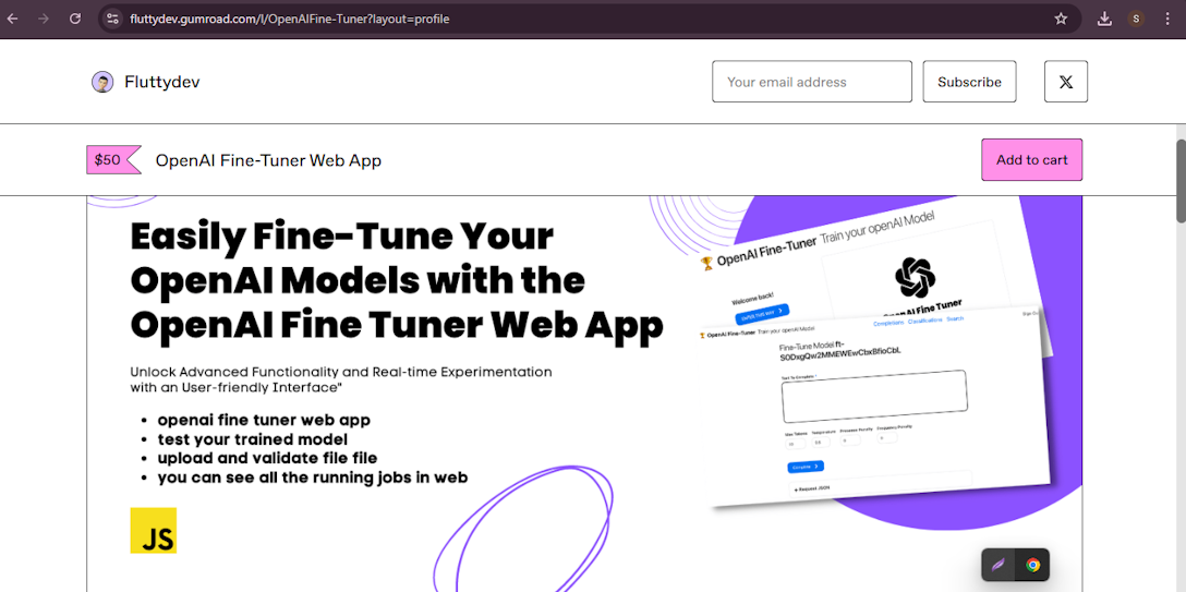 Train GPT Models Easily – ReactJS OpenAI Fine-Tuning Tool with Source Code:"OpenAI Fine-Tuner ...